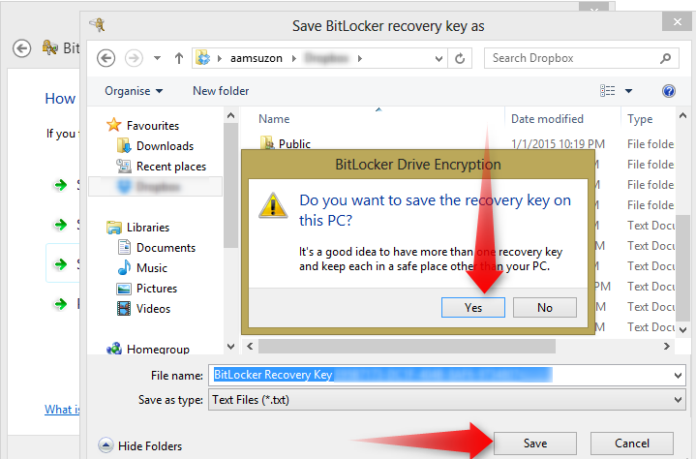How to set drivers password on Windows 8/8.1 save data